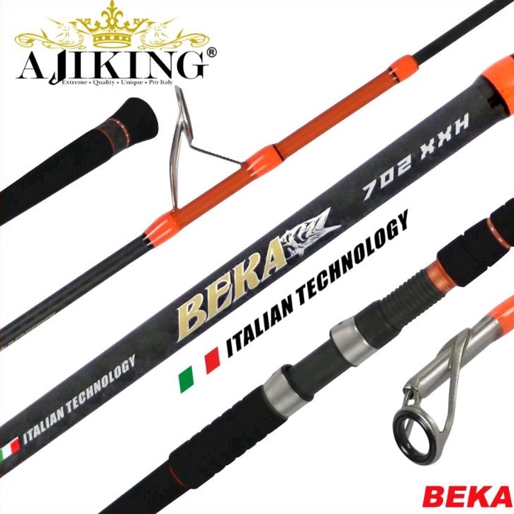 (7'0-7'6ft) Ajiking Rod Beka 15kg Max Load Spinning Fishing Rod Joran ...