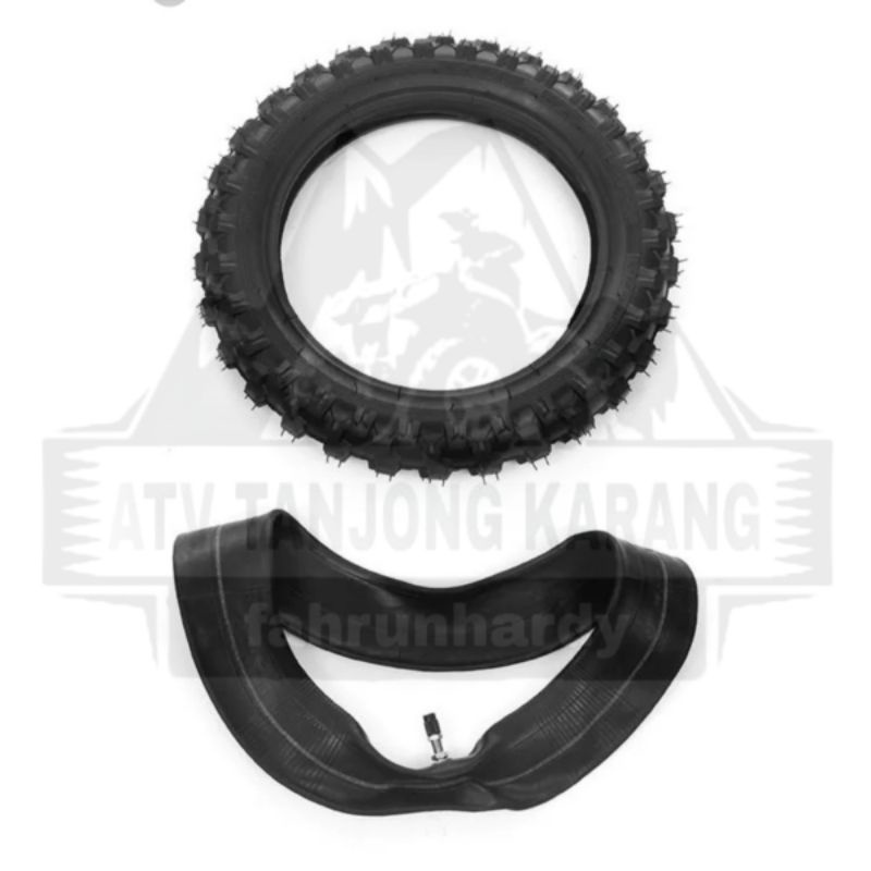 2.50-10 Tire with inner tube pocket bike mini bike dirt bike cross scrambler 49cc | Shopee Malaysia