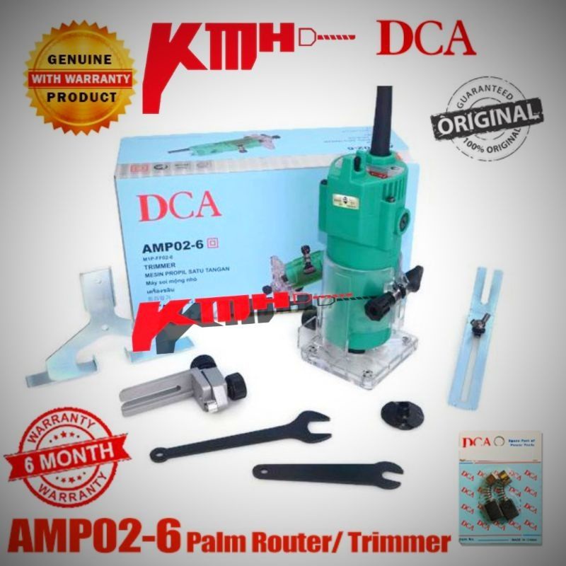 DCA AMP 02-6 Trimmer Router Machine Trimming Wood Mesin Router Perabot ...
