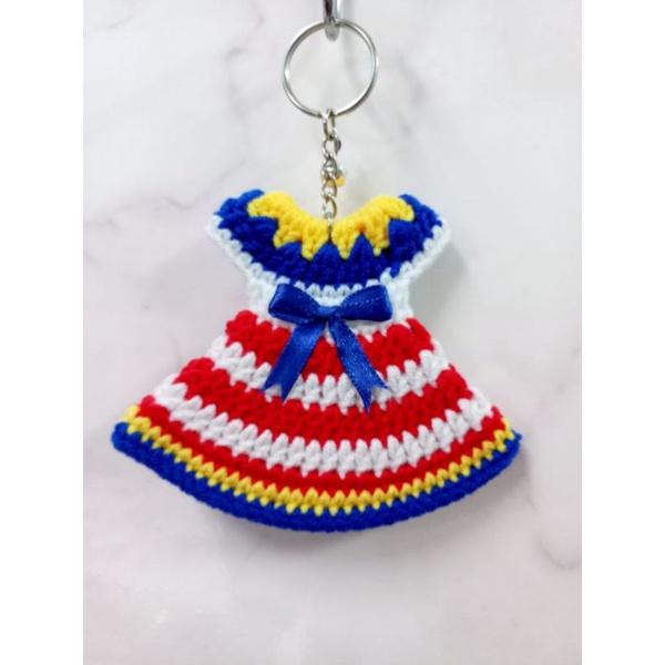 HANDMADE CROCHET | RANTAI KUNCI JALUR GEMILANG | MERDEKA | WARNA ...