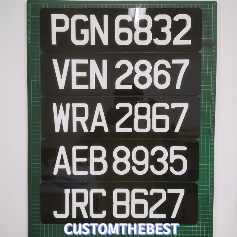 NUMBER PLATE KERETA TIMBUL PUTIH (SPEC JPJ) PUTIH TAHAN KUNING | Shopee ...