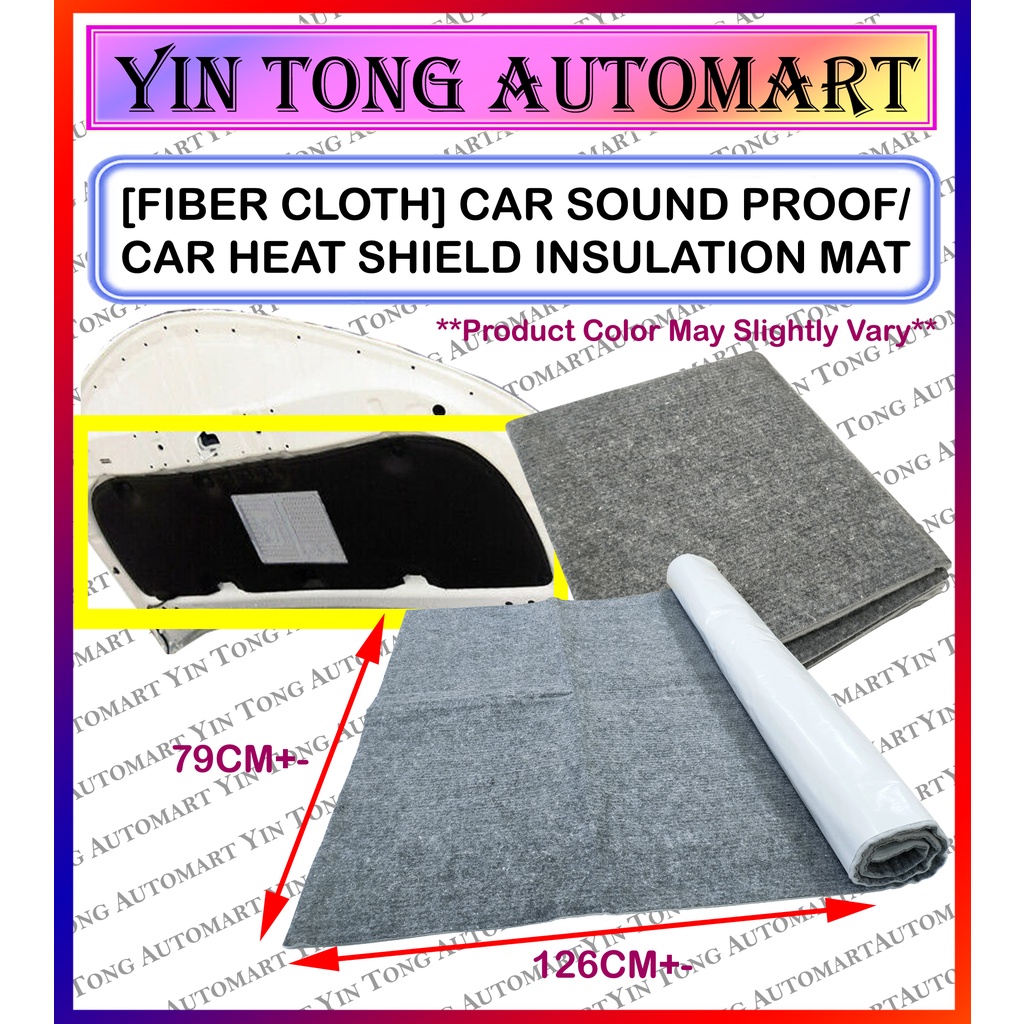 FIBER CLOTH UNIVERSAL CAR FIT HIGH QUALITY HEAT SHIELD INSULATION CAR ...