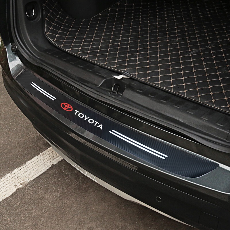 Car Rear Bumper Guard Sticker Carbon Fiber Decals for Toyota RAV4 Camry ...