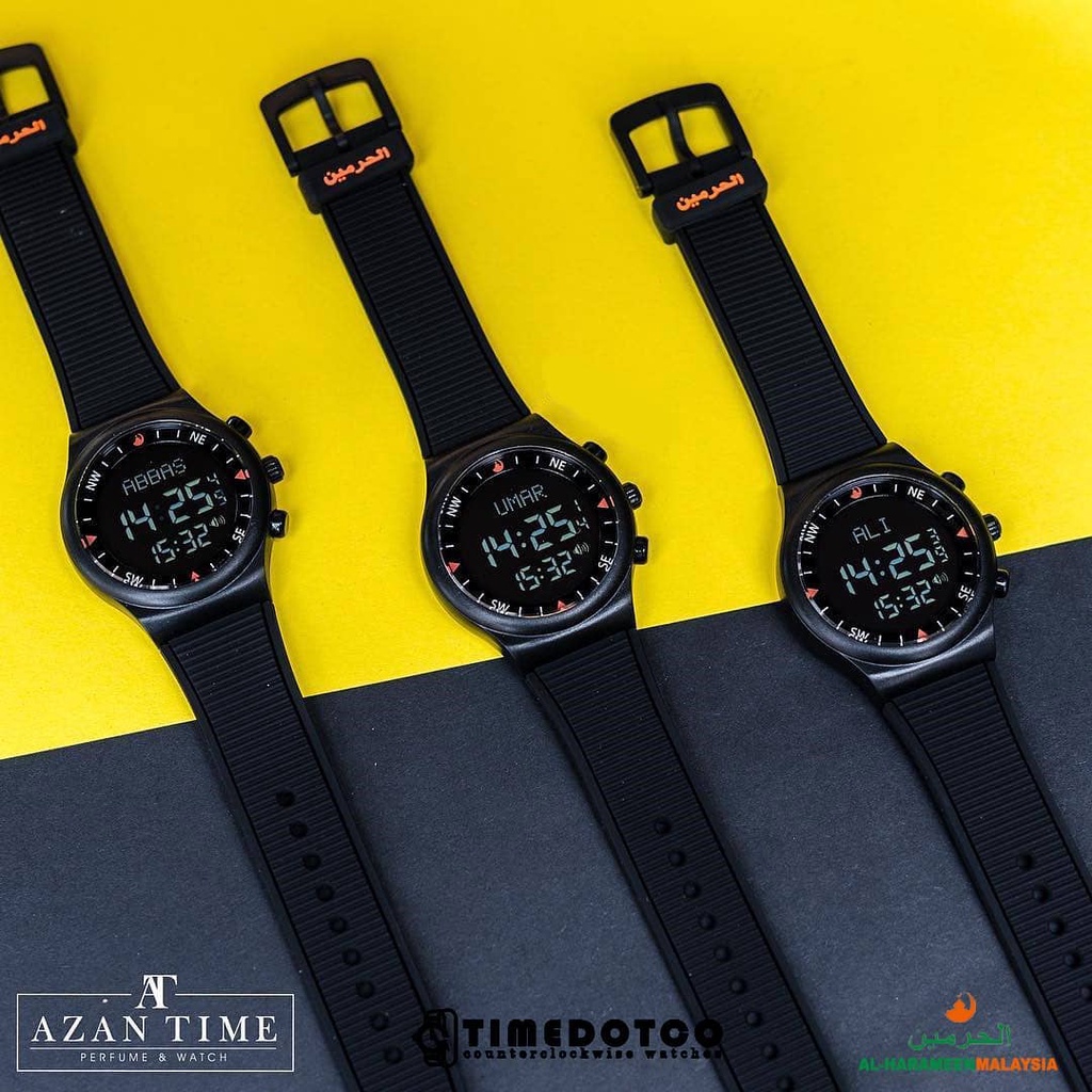 [RAYA PROMO 2025] Jam Azan & Kiblat Unisex Alharameen | Shopee Malaysia