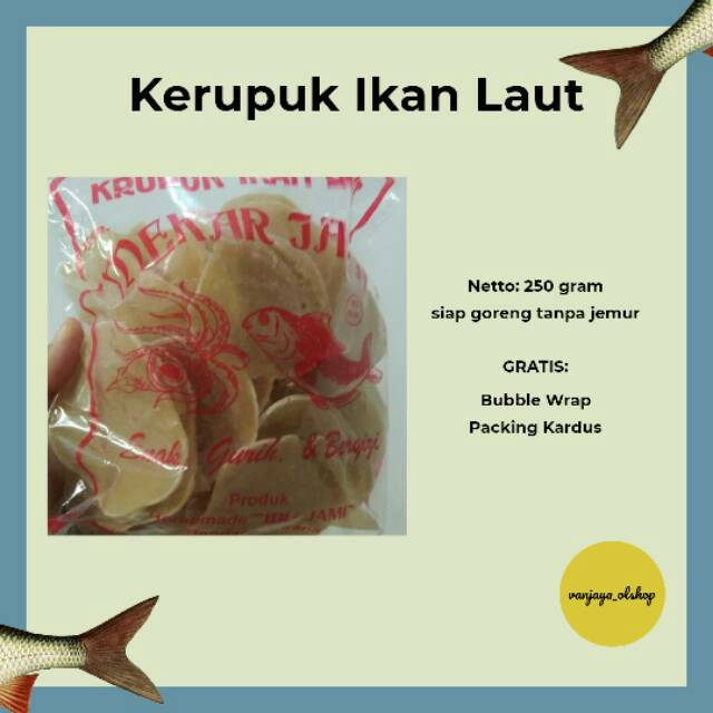 Original JUWANA PATI RAW SEA FISH CRACKERS 250 GRAM READY TO FRIED ...