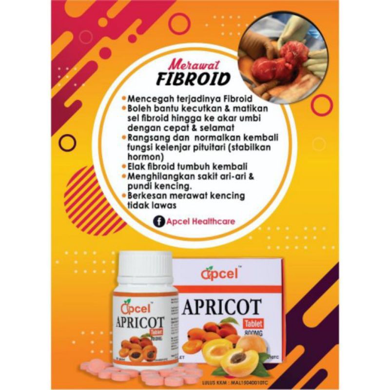 APCEL APRICOT TABLET| BIJI APRICOT TABLET 60BIJI | Shopee Malaysia