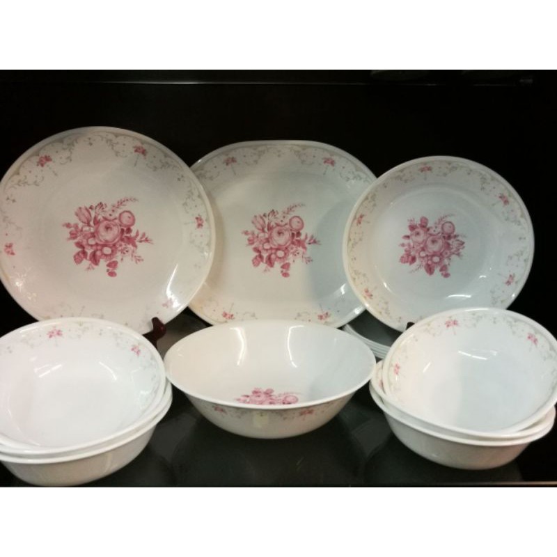🔥NEW DESIGN🔥 DINNER SET CORELLE ORIGINAL 20PCS(BLOOMING PINK) | Shopee ...