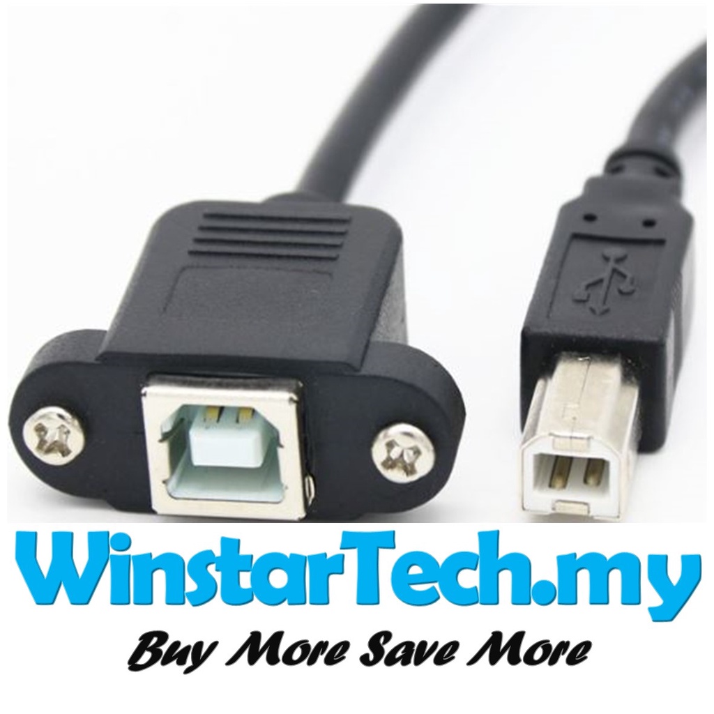 Printer Panel Mount Extension Sync Cable Cord USB 2.0 Type B Male to ...