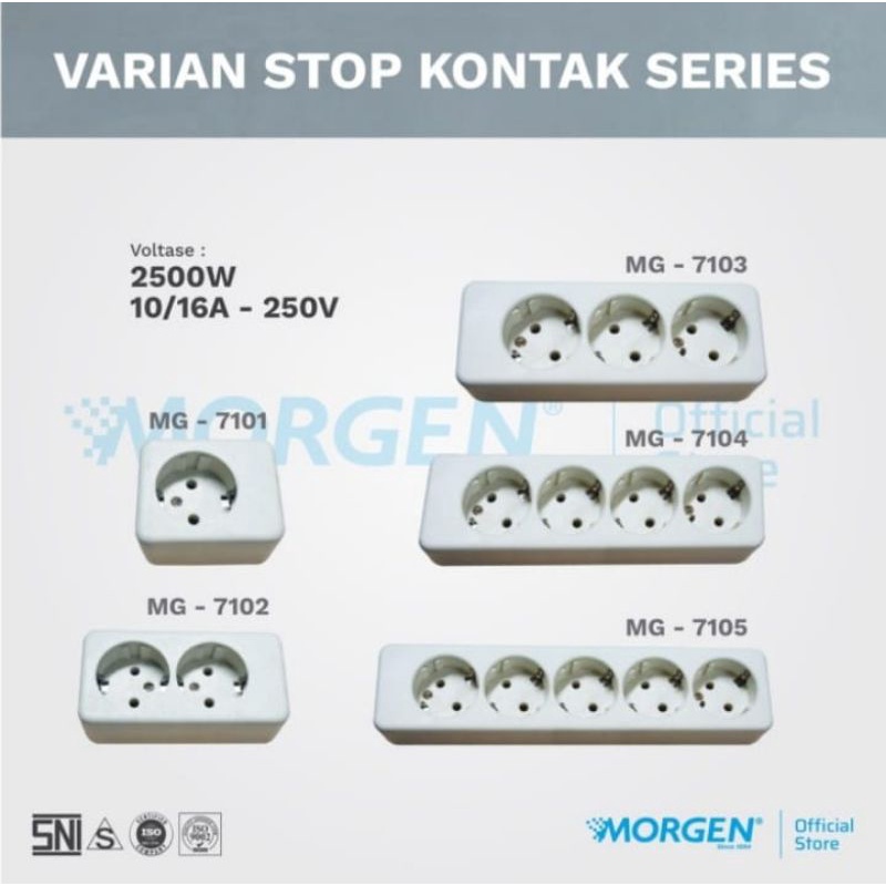 Morgen Ground Contact Stop 1 2 3 4 5 Holes / SNI Electrical Plug ...