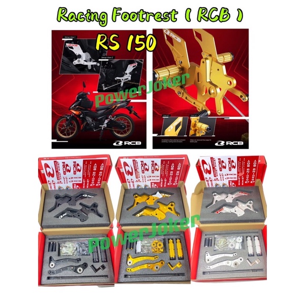 Honda RS150 V1 V2 RS 150 RCB Single Racing Footrest (S2) Full Set (100% ...