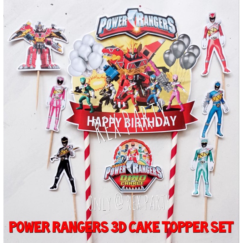 Power Rangers Cake Topper/3D Power Rangers Cake Topper/Power Rangers ...