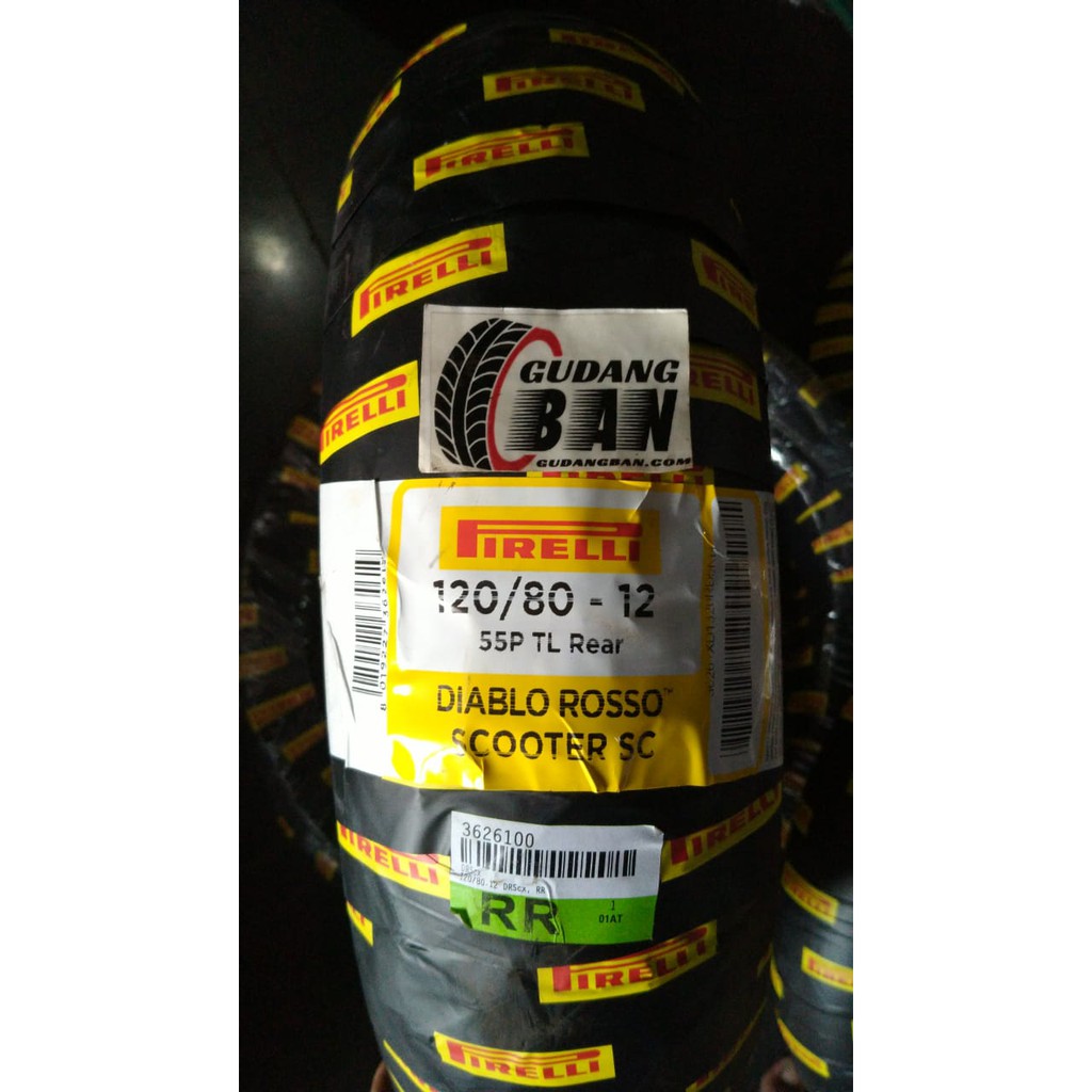 Pirelli Tire 120/80-12 Diablo rosso scooter SC New scoopy KSR vespa ...