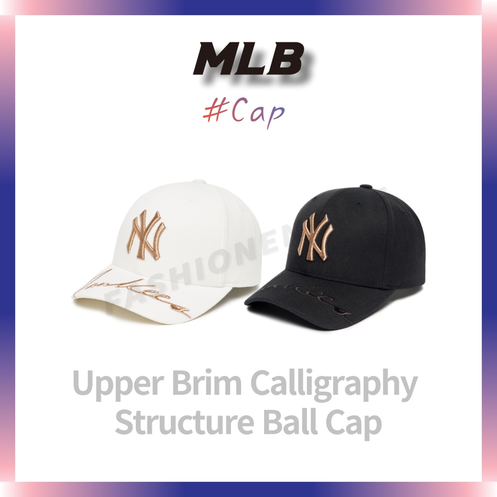 MLB Upper Brim Calligraphy Structure Ball Cap 3ACPIK01N | Shopee Malaysia