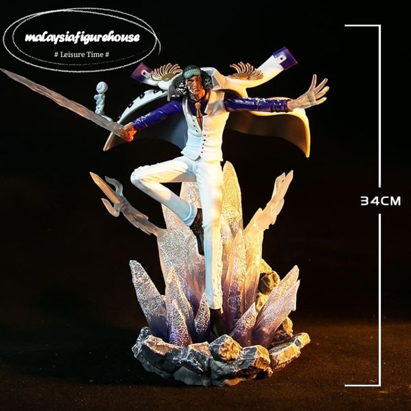 🔥READY STOCK🔥34CM ONE PIECE MARINE AOKIJI KUZAN BATTLE COPY RESIN GK ...