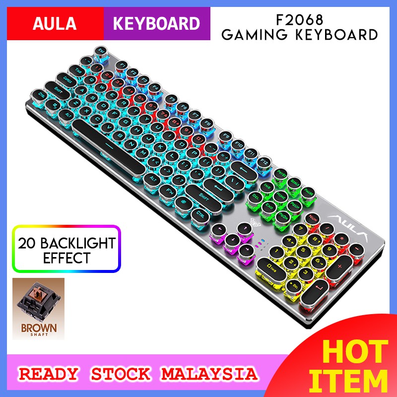 AULA WIND F2068 Anti-Ghosting 20 Backlight Mode Metal Panel USB Gaming ...