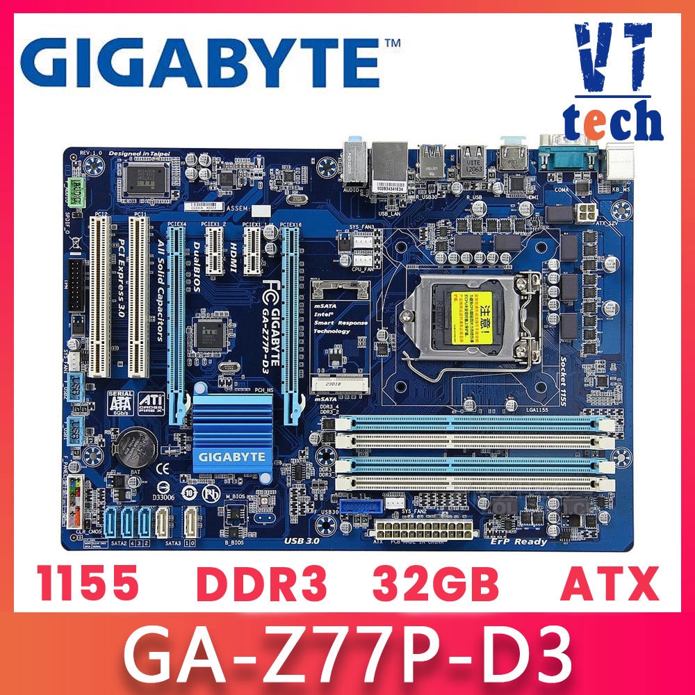 GIGABYTE GA-Z77-D3H Z77P-D3 Desktop Motherboard Z77 Socket LGA 1155 i3 ...