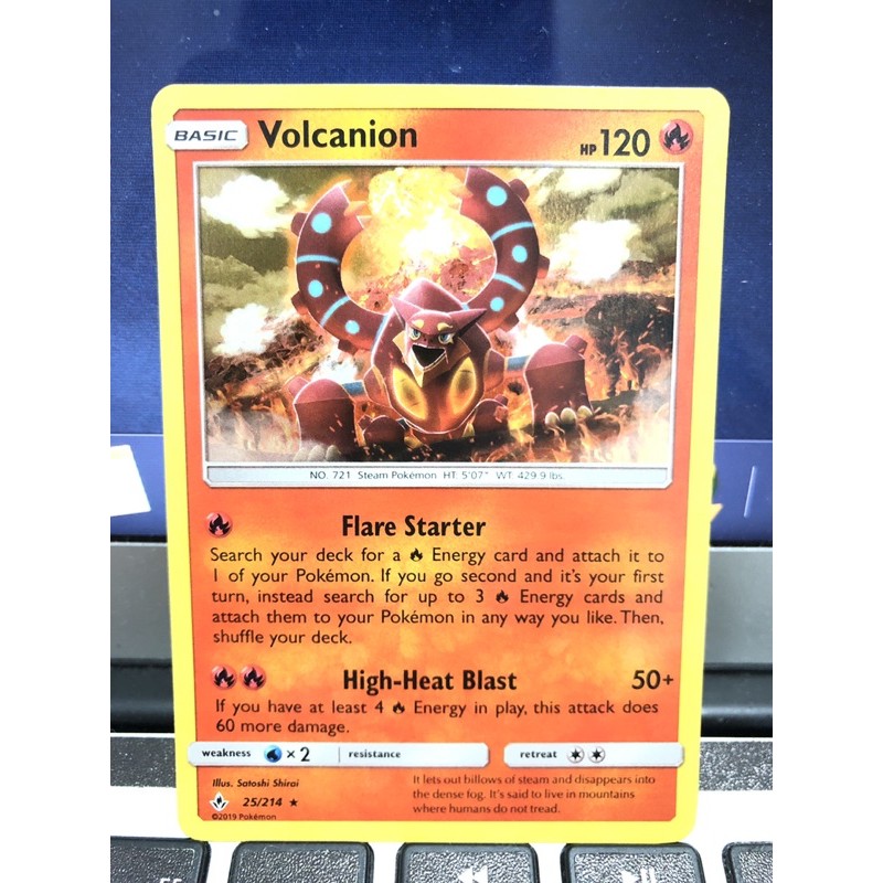 Pokemon TCG: Unbroken bonds - Volcanion 25/214 holo rare | Shopee Malaysia
