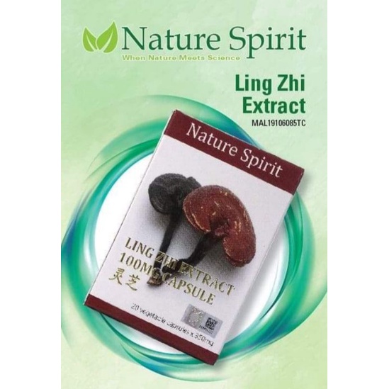 Nature Spirit Lingzhi Fungus Extract 灵芝 100mg capsule boost immune ...