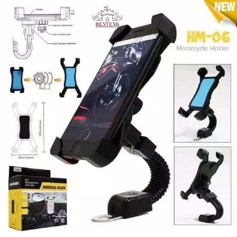 Hm06 Motorcycle Holder Version 2 / Motorcycle HP Holder version 2 | Shopee Malaysia