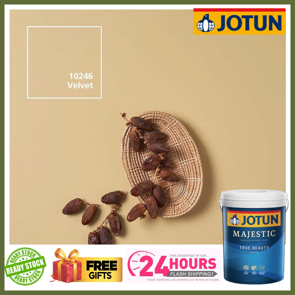 JOTUN 5L 10246 VELVET Majestic True Beauty Sheen /Cat Dalam Kilat/Cat ...