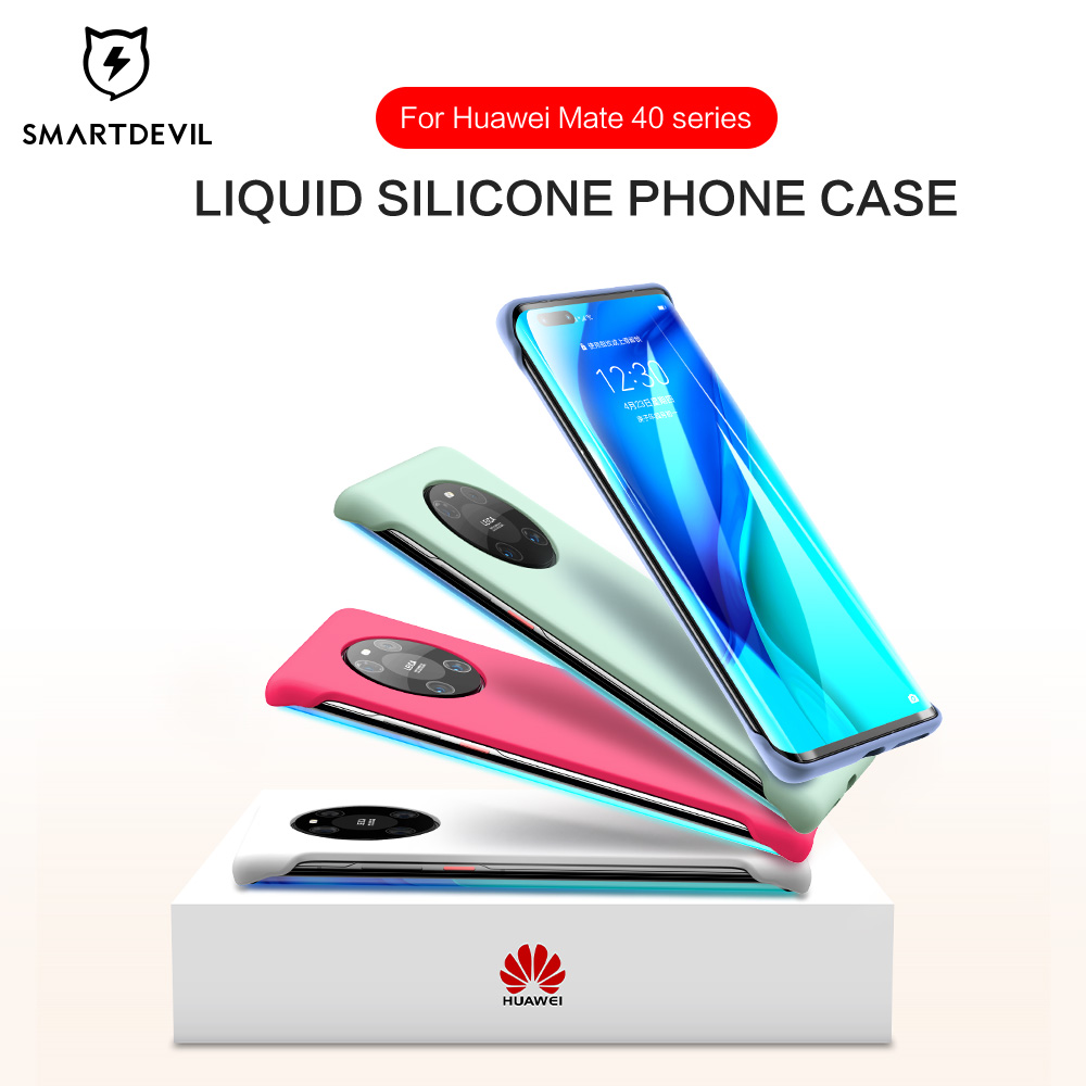 SmartDevil Liquid Silicone Silky Phone Case For Huawei Mate 40 Pro Plus/Mate 40 Pro/Mate 40/Mate ...