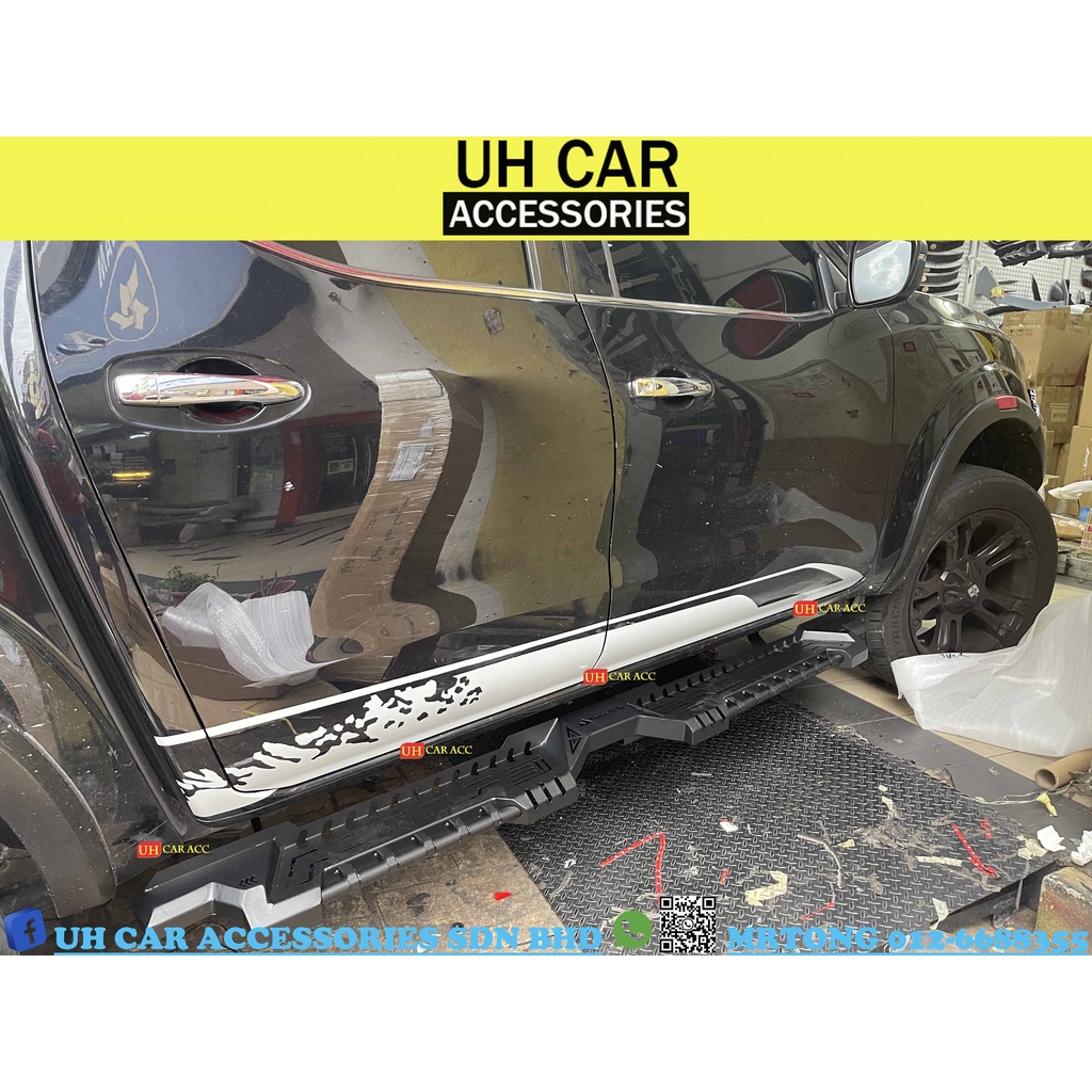 NISSAN NAVARA NP300 PRO4X FORCE V18 STEEL SIDE STEP RUNNING BOARD ...