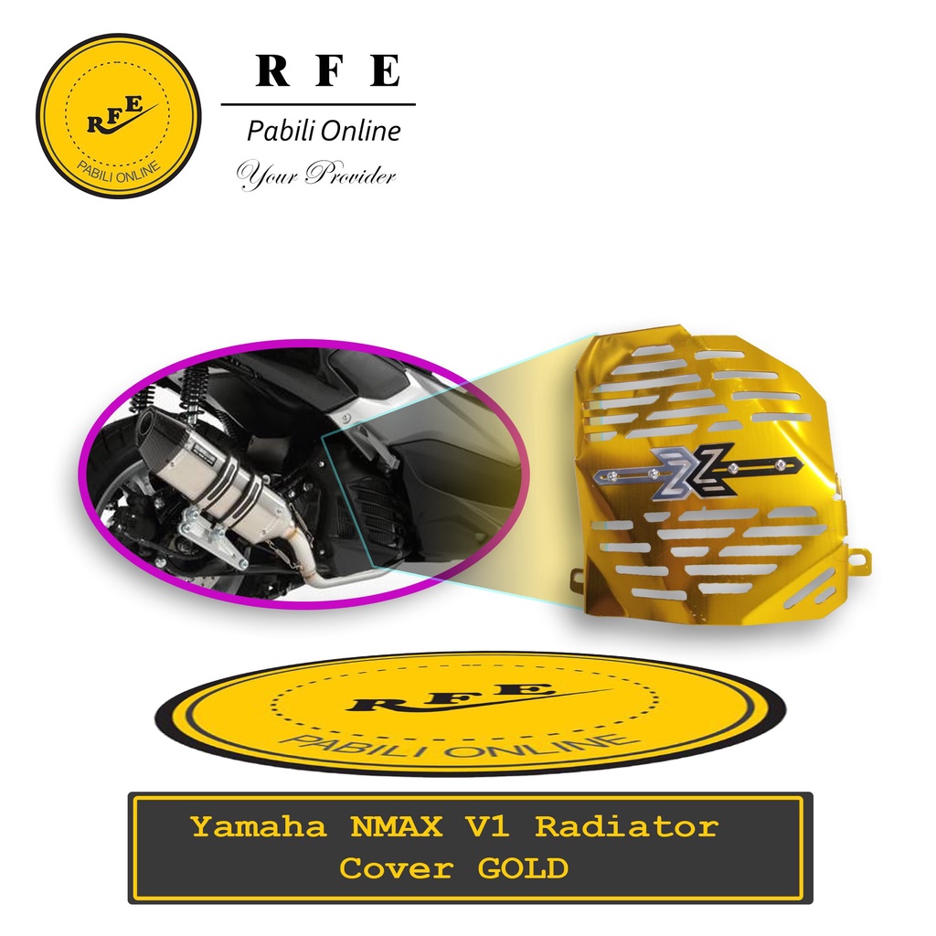 Yamaha NMAX Version 1 Radiator Cover Gold | Shopee Malaysia