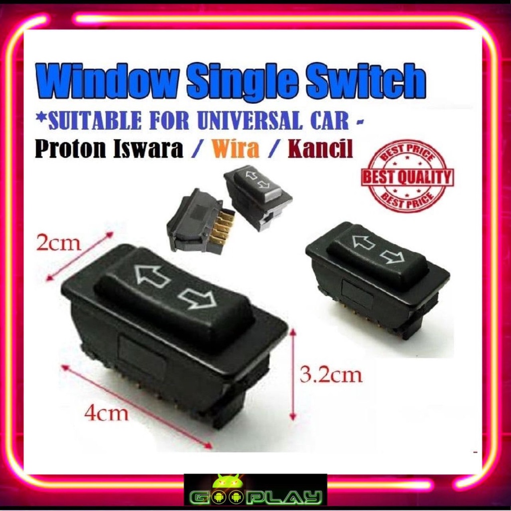 Power Window Single / Sub Switch 5 Pin For Proton Wira Saga Iswara ...