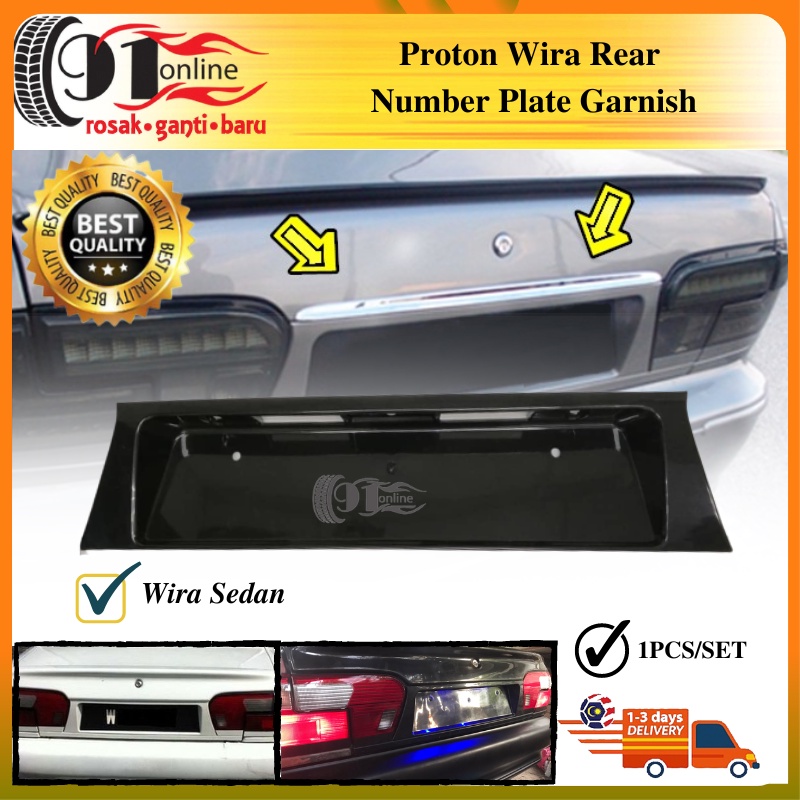 Proton Wira Sedan/ Wira Aeroback Rear Number Plate Garnish / Wira ...