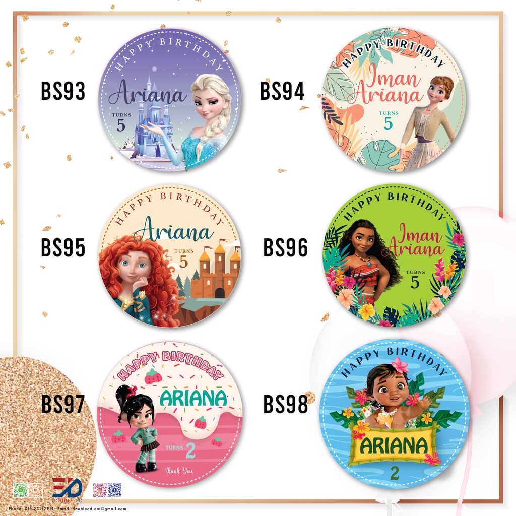 BIRTHDAY STICKER / 100PCS / 4CM - 5CM / STICKER HARI JADI | Shopee Malaysia