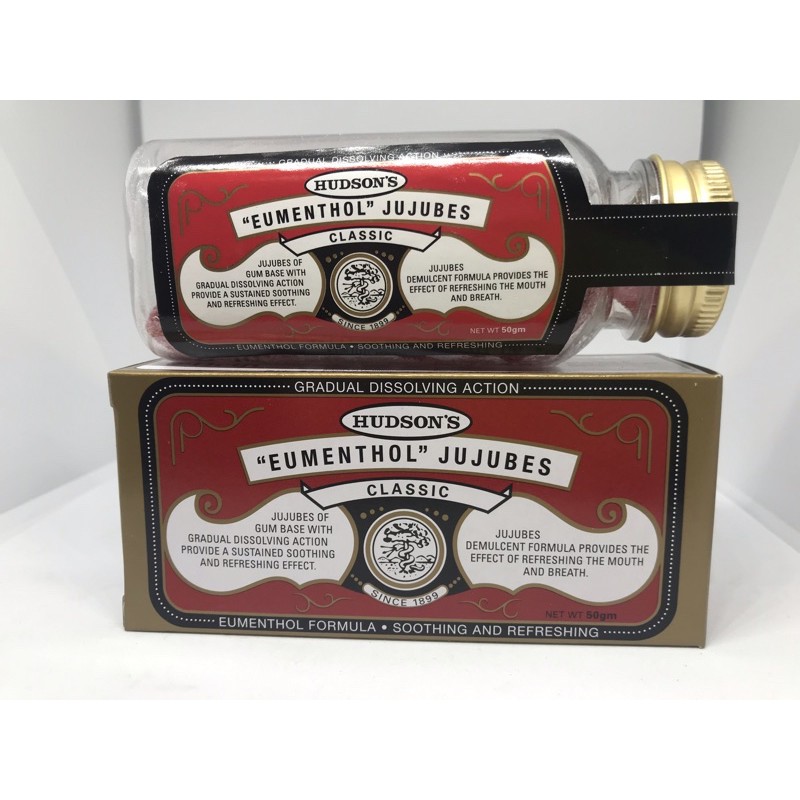 Hudson's Eumenthol Jujubes Classic 50g (Exp: November 2024) | Shopee ...