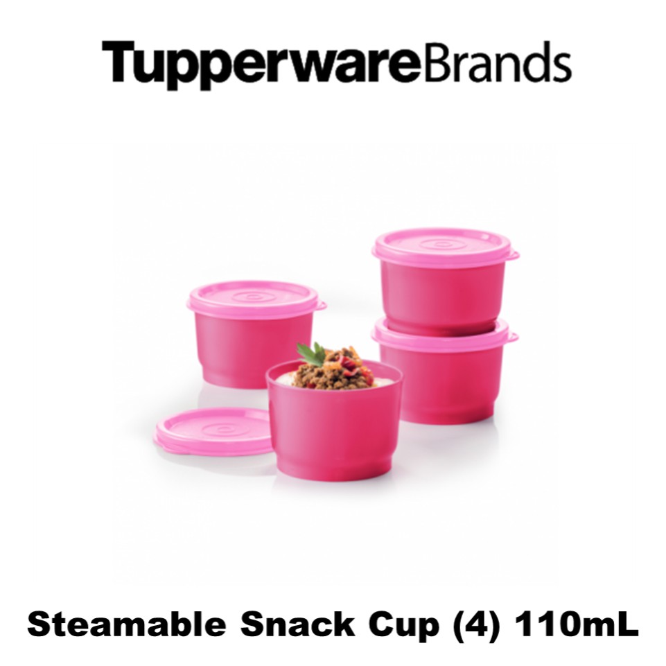Tupperware Steamable Snack Cup (4) 110mL | Shopee Malaysia