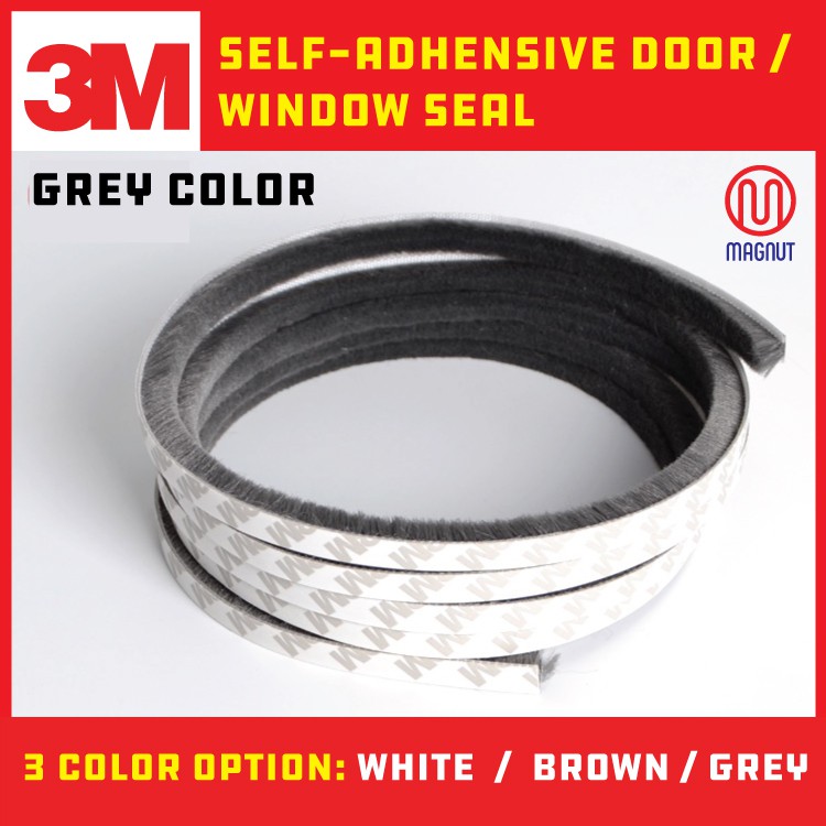 3M Self-Adhesive Window / Door / Wardrobe 9mm X 5mm Brush Pile Seal ...