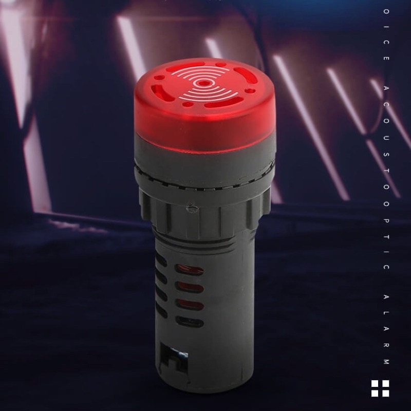 AD16-22SM LED Flash Alarm Indicator Signal Lamp With Buzzer 220V Red | Shopee Malaysia