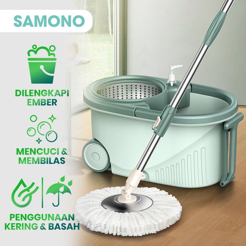 Bonbox BCT704 Fiber Fabric Floor Mop Tool With Spin Mop Bucket Washing ...