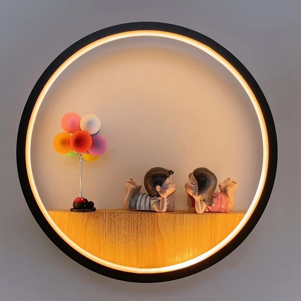 Led bedside lamp cartoon character background wall lamp wallLED床头灯卡通人物 ...