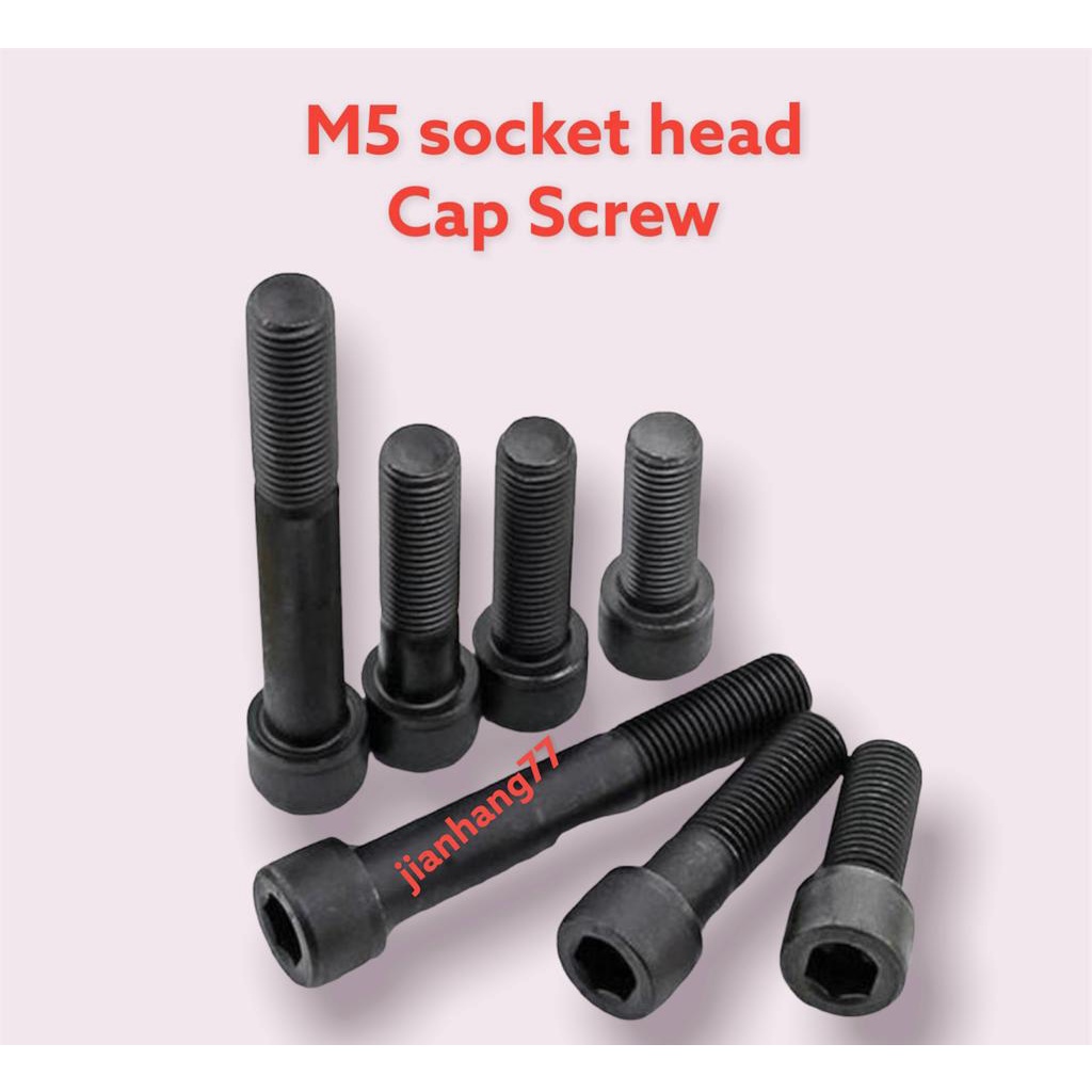 M5 Hex Socket Cap Head Metric Coarse Allen key Bolt Screw hexagon ...