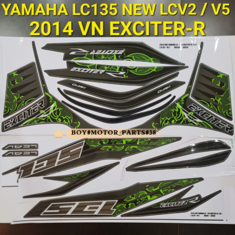 LC135 NEW V2 V3 V4 V5 EXCITER - R ( 28 ) BODY STICKER ( READY STOCK ...
