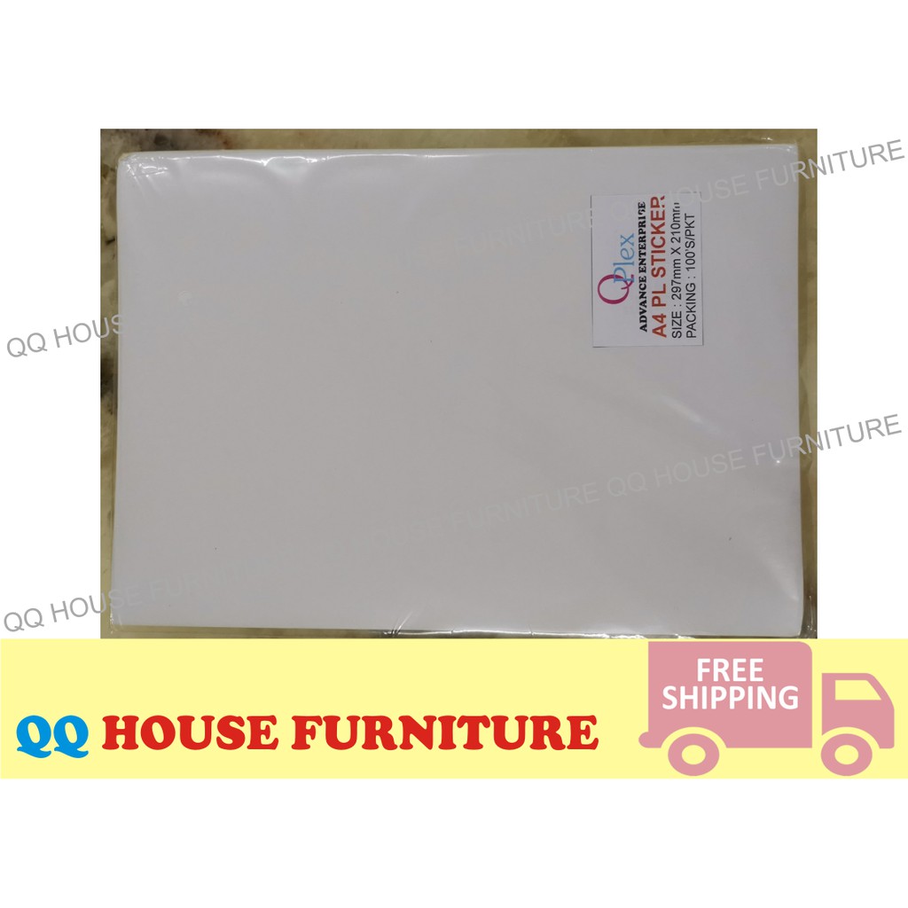 A4 WHITE STICKER PAPER (MATTE) 100 PCS | Shopee Malaysia