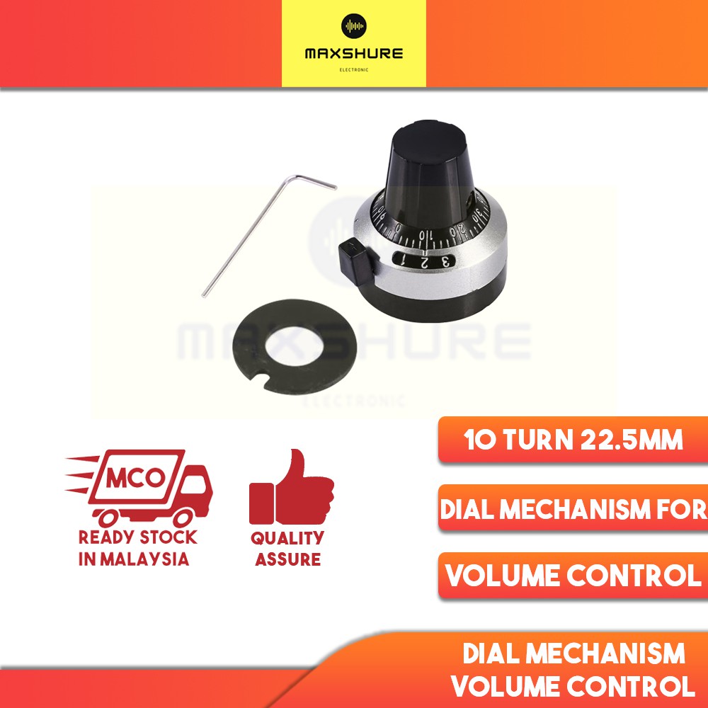 [MaxShure] 10 Turn knob 22mm Dial Mechanism Knob for Precision ...