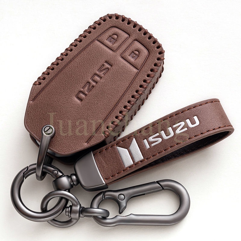 Leather Car Key Case Remote Control Fobs Protector Cover For Isuzu New ...