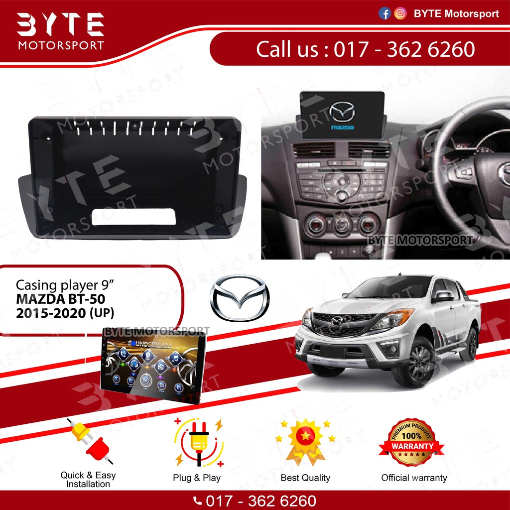 Mazda BT-50 2015-2020 (Up) Soundstream Touch Screen High Definition Android Car Player Build-In ...