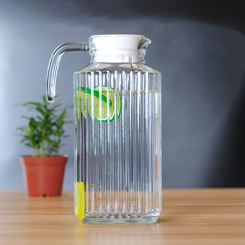 1.7L Square Glass Jug with Lid | Shopee Malaysia