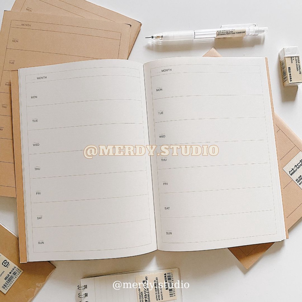 Weekly planner MUJI Weekly planning - real photos, with bill | Shopee ...