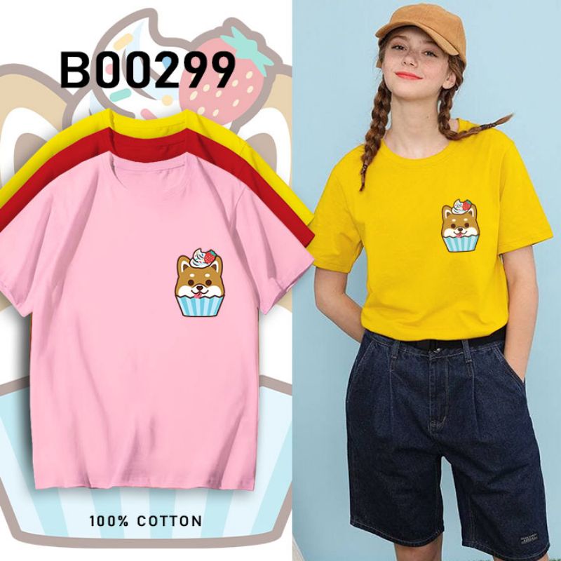TSHIRT UNISEX FAMILY STRAWBERRY CUPCAKE DOG BAJU KEK LENGAN PENDEK ...