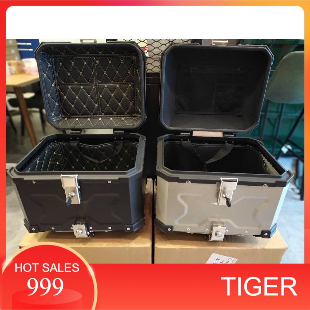 Aluminium Top Box 45Liter Universal Silver Black Xmax Y15 LC135 RS150 ...