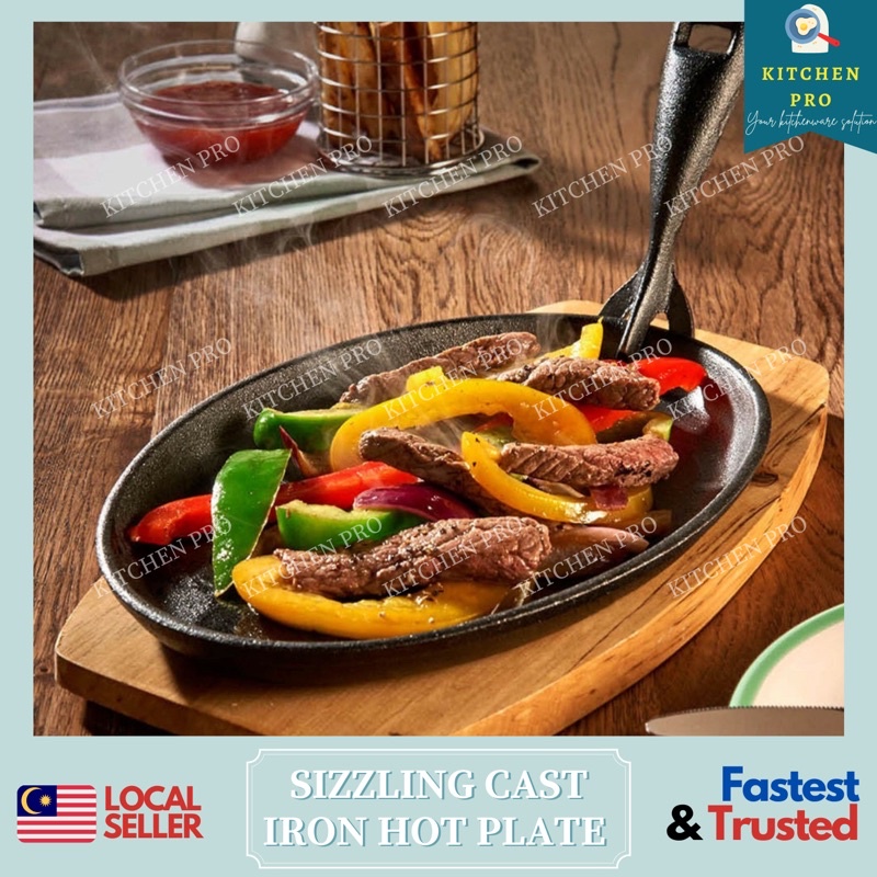 𝐊𝐈𝐓𝐂𝐇𝐄𝐍 𝐏𝐑𝐎 | Set Lengkap Pinggan Besi Sizzling / Pinggan Sizzling ...