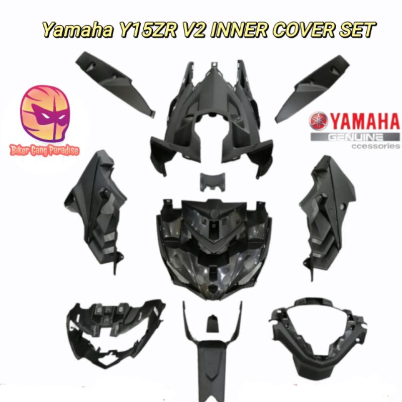 Yamaha Y15ZR Y15 YSUKU V2 Original Inner Cover Full Set Kaver Hitam Meter Cover Tengah Tank ...