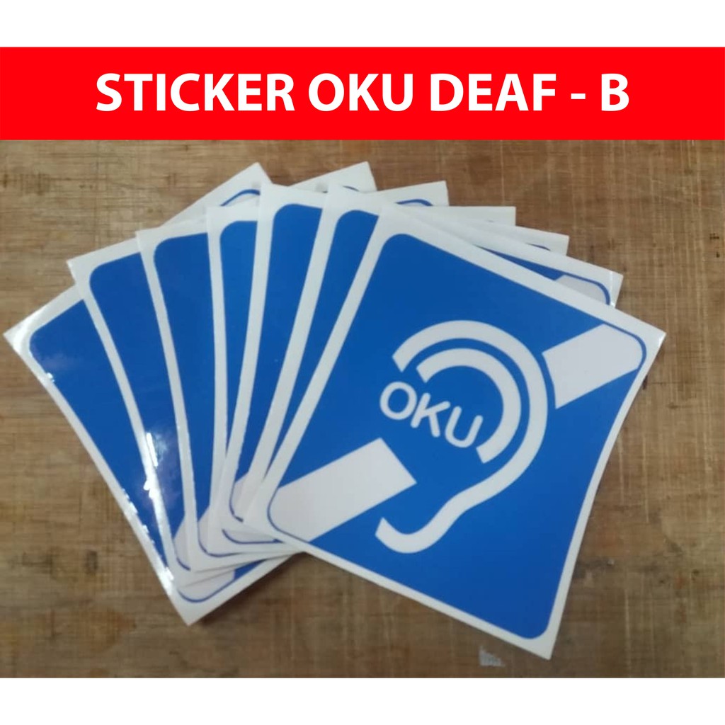 DEAF / PEKAK BISU Sticker OKU - Bumper/Body Sticker | Shopee Malaysia