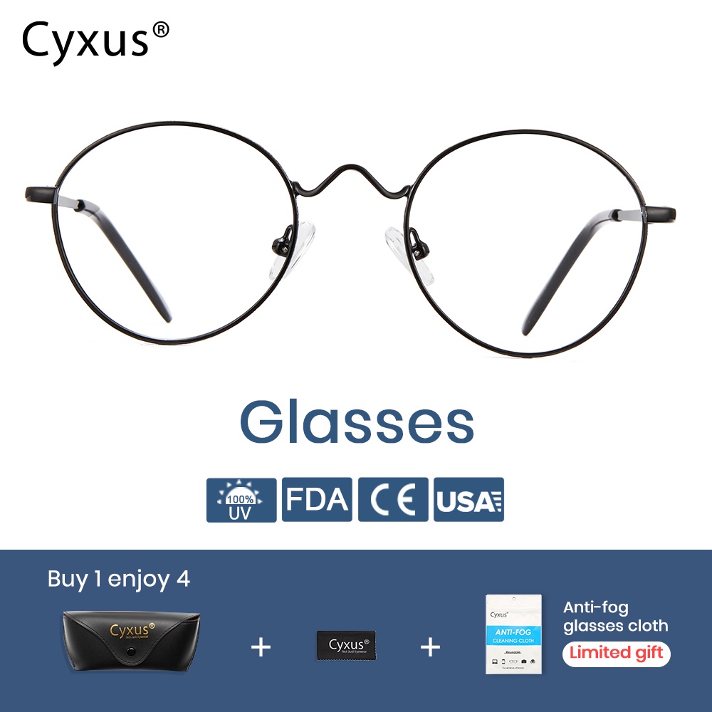 Cyxus Round Computer Spectacle Frame Gaming Glasses Eyeglasses Frame ...